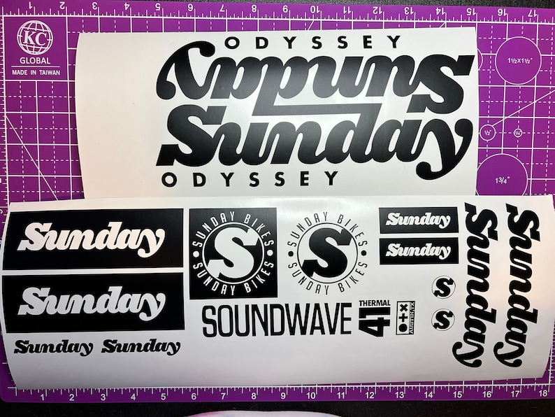 Custom Sunday Soundwave Frame Decal Set - Etsy