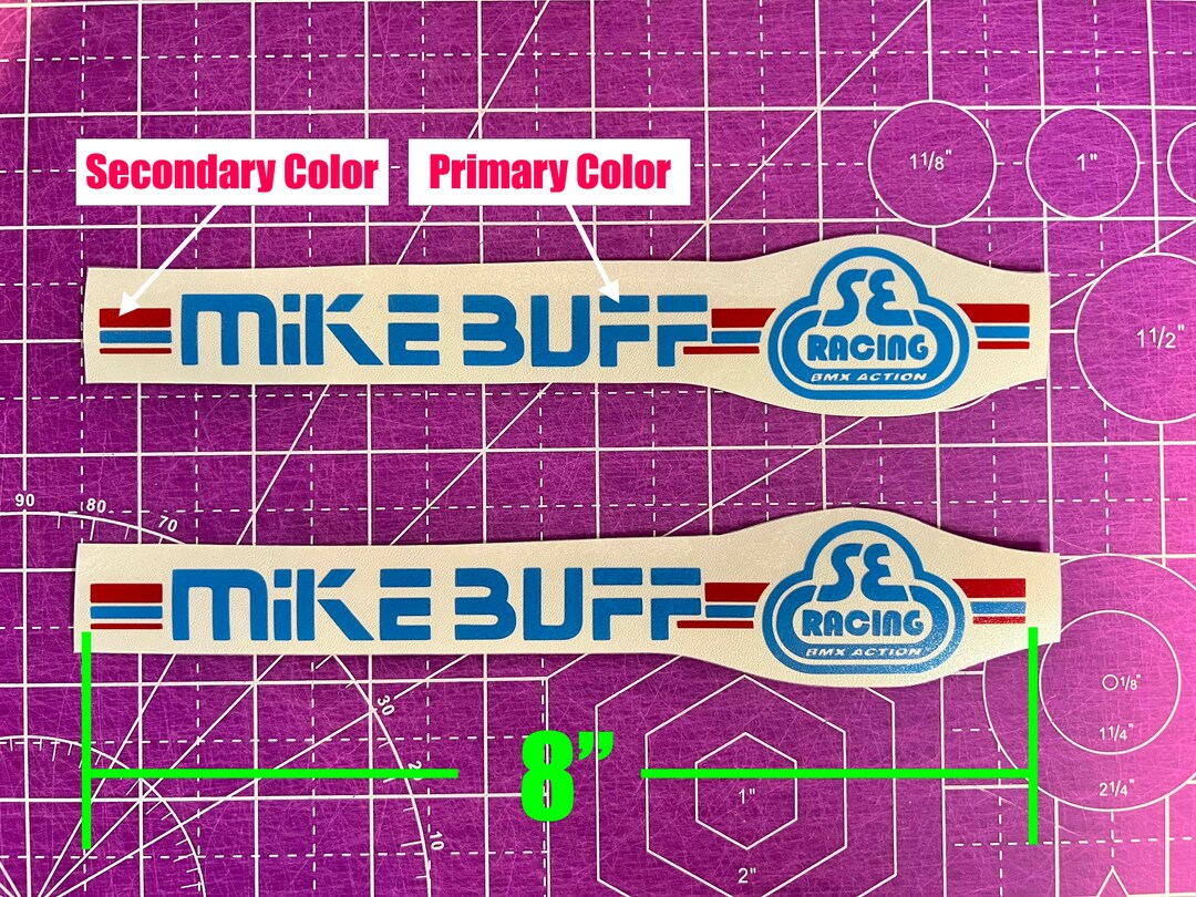 Custom Mike Buff Top Tube Frame Decal Set - Etsy