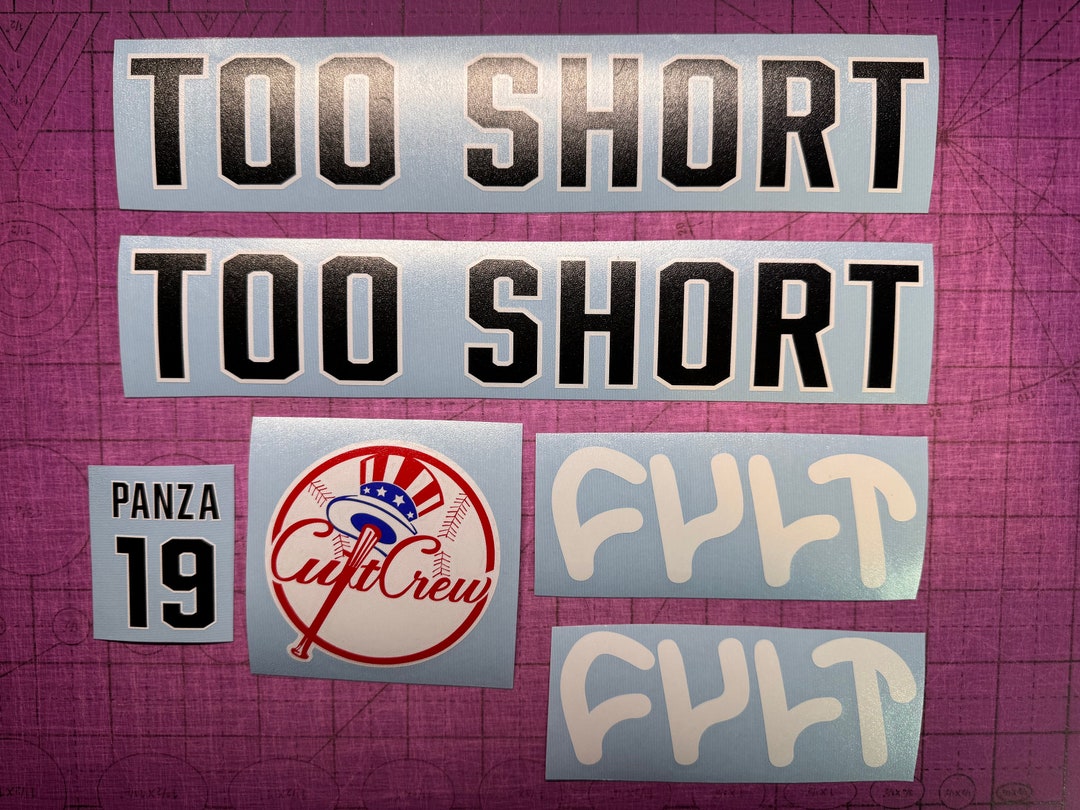 Custom Too Short Frame Decal Set - Etsy