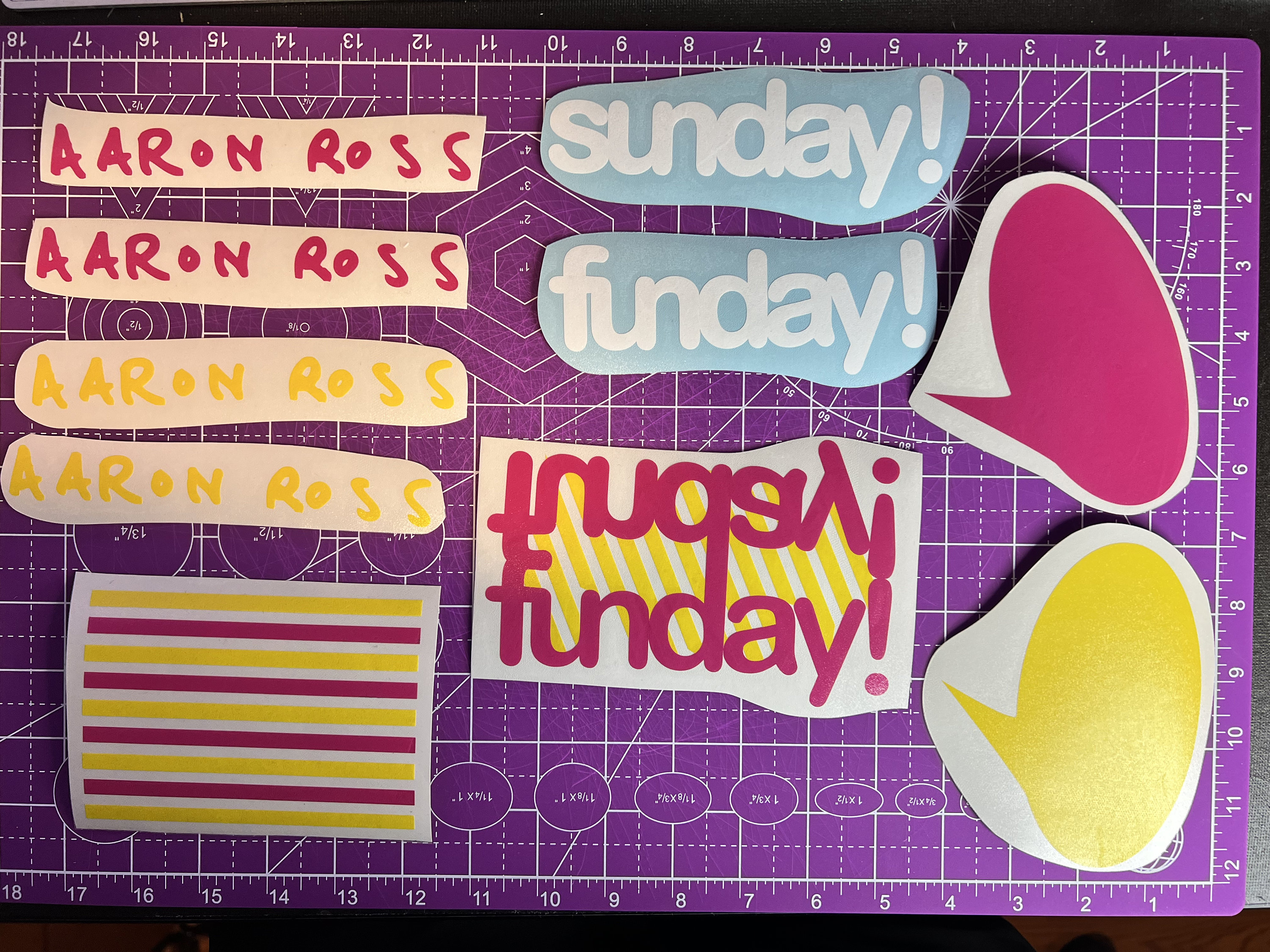 Custom Aaron Ross Sunday Funday Frame Decal Set - Etsy