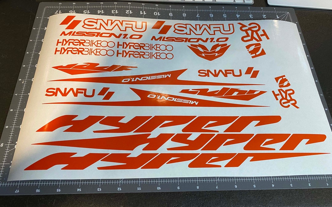 Custom Hyper Mission 1.0 Frame Decal Set - Etsy