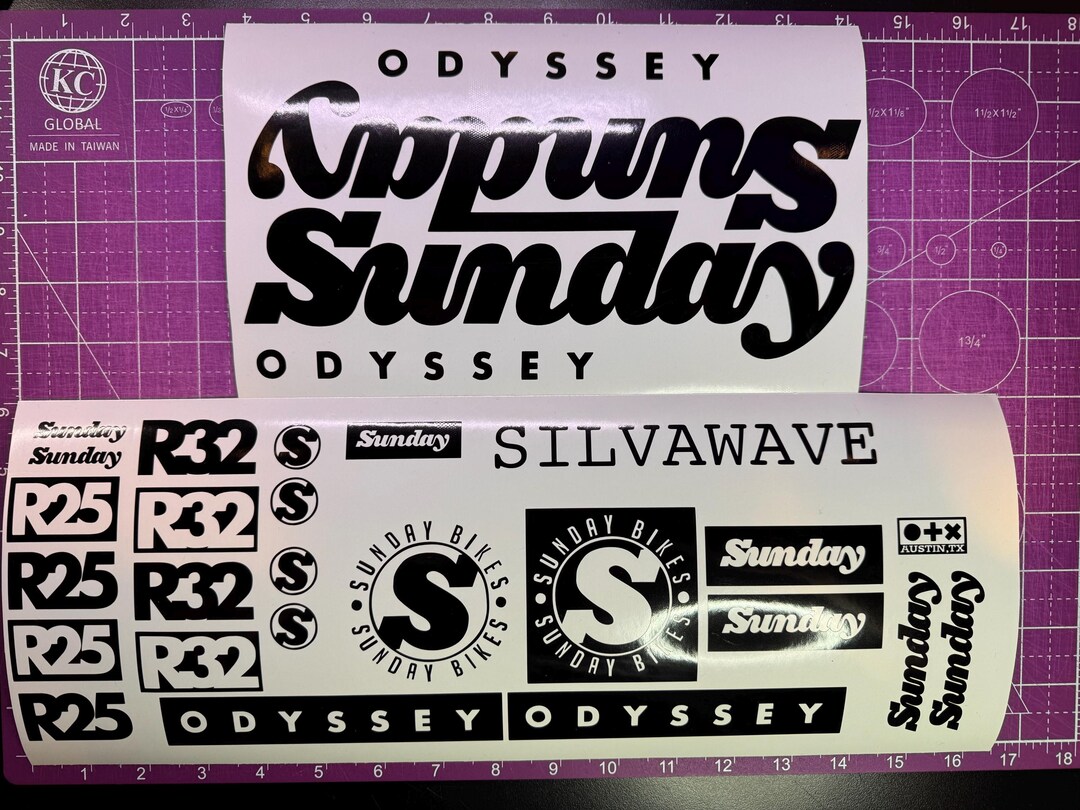 Custom Sunday Silvawave Frame Decal Set - Etsy