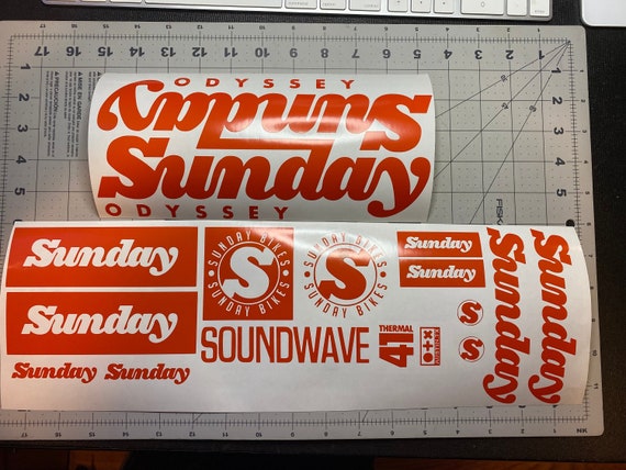 Custom Sunday Soundwave Frame Decal Set - Etsy