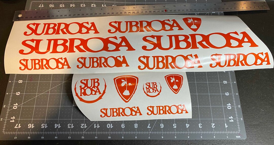 Subrosa Frame Decal Set - Etsy