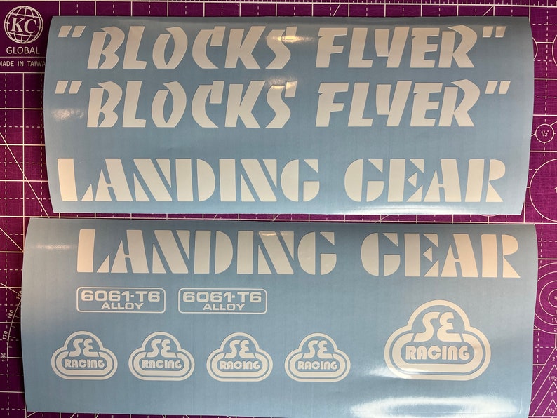 Blocks Flyer Frame Decal Set - Etsy