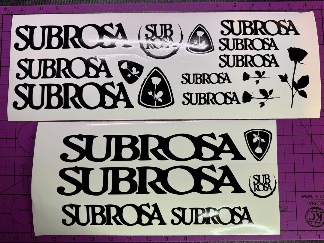 Updated* Subrosa Frame Decal Set - Etsy