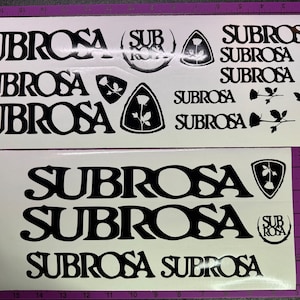 Updated* Subrosa Frame Decal Set - Etsy