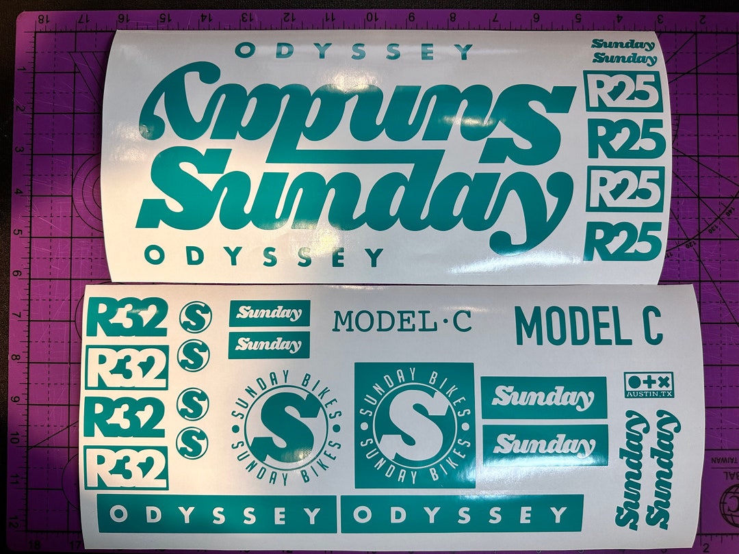 Custom Sunday Model C Frame Decal Set - Etsy