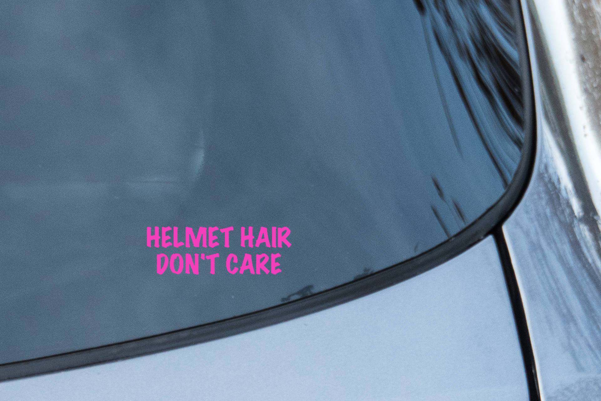 Helmet Hair Don't Care - Vinyl Decal - Use on Helmet, Car, Etc. - Etsy