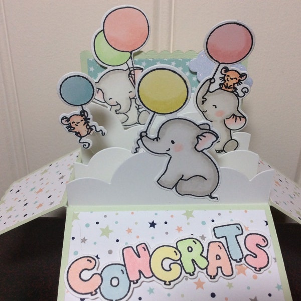 New Baby Pop up Card - Etsy UK