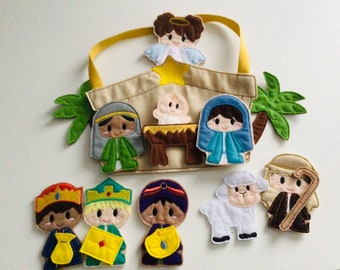 Nativity Finger Puppet Set. Set of 11 Crocheted Puppets, Christmas ...