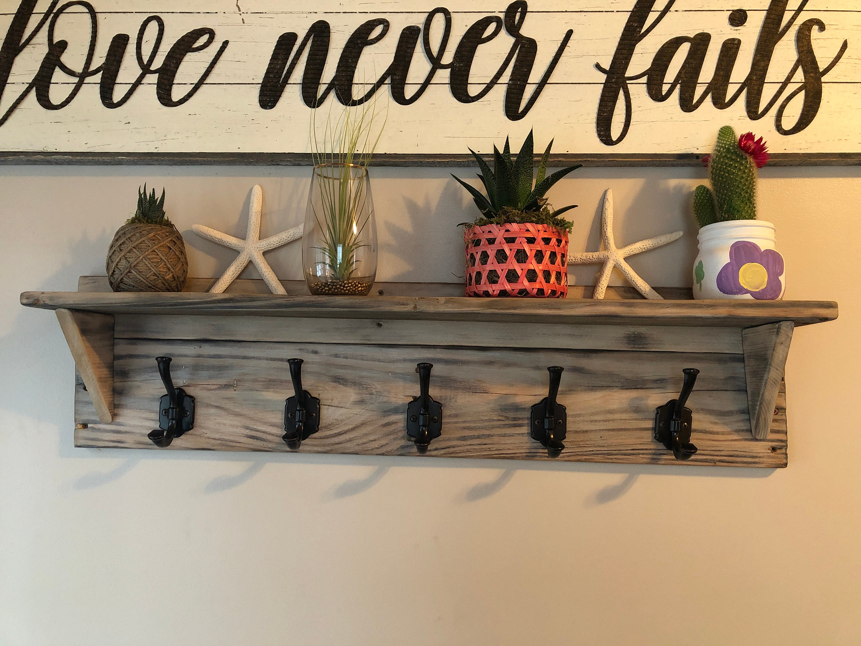 Pallet Board Coat Rack - Etsy
