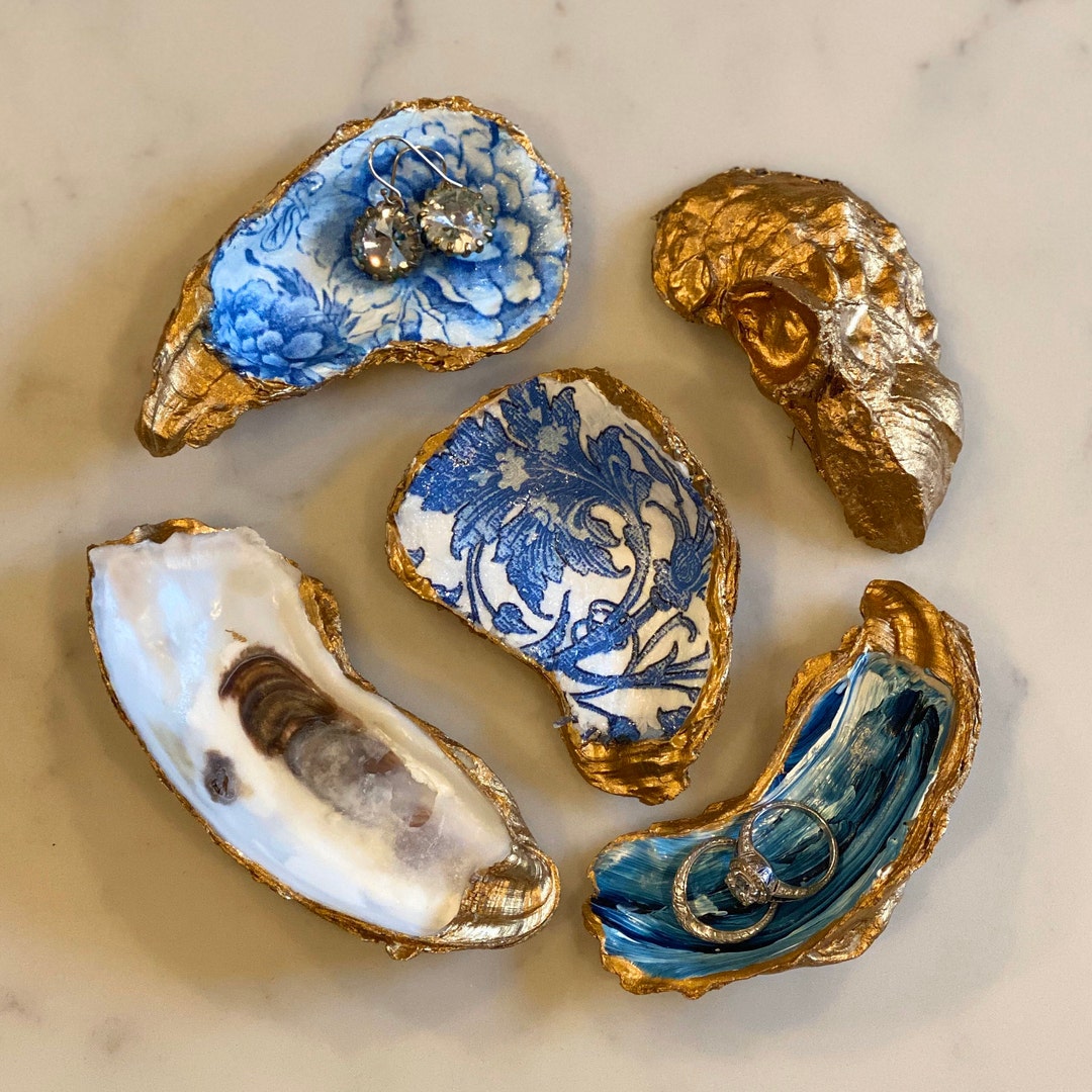 Hand Gilded Decorative Oyster Shell - Etsy