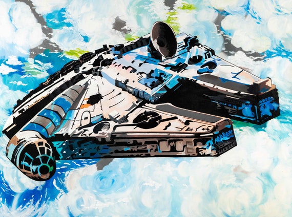 Art Millenium Falcon Millenium Falcon Star Wars Canvas Wall Art