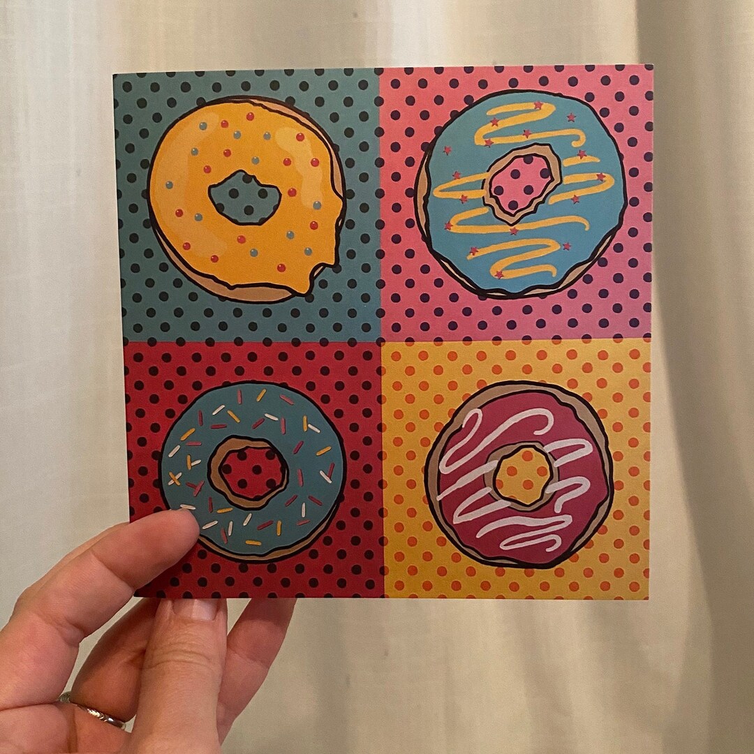 Pop Art Donuts Greeting Cards - Etsy