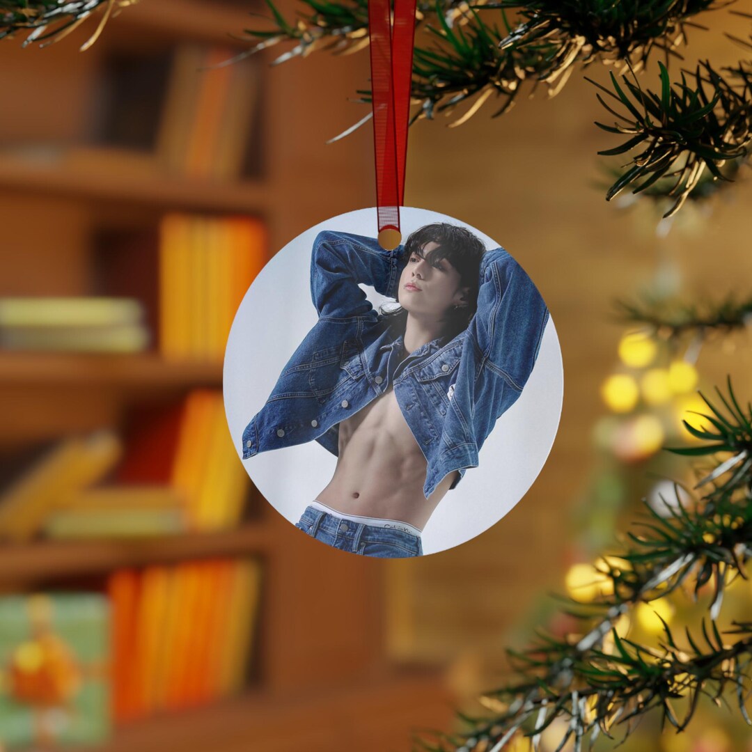 BTS Jungkook CK | Christmas Holiday Metal Ornaments - Etsy