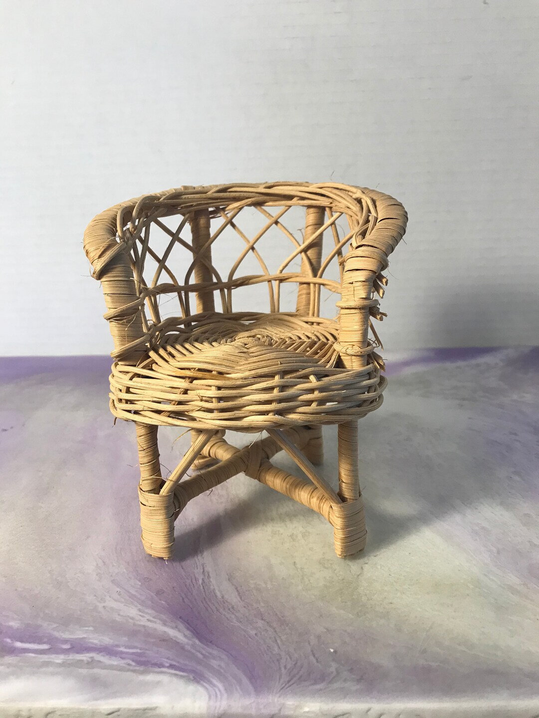 Vintage 90's Barbie Doll Styled Wicker Chair - Barbie Playhouse ...