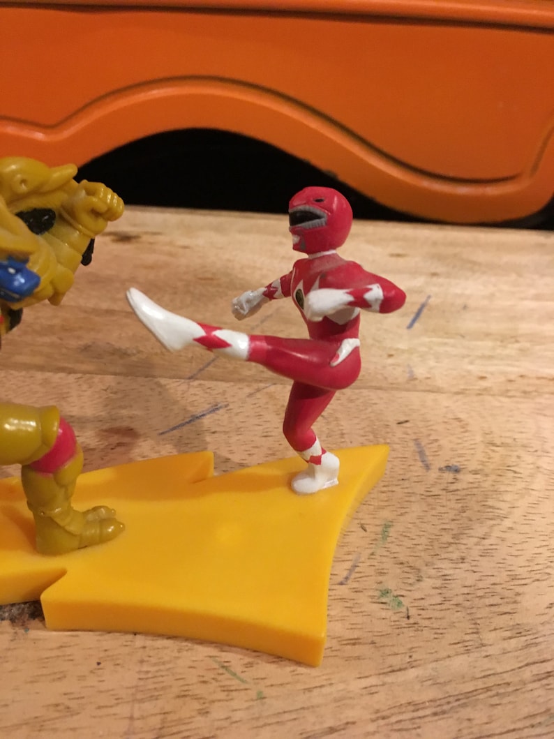 Vintage Rare Mighty Morphin Power Ranger Red Ranger Fighting - Etsy