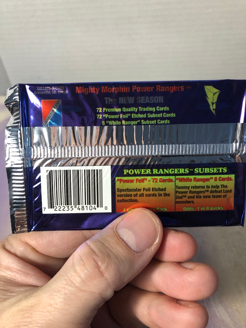 Vintage MMPR Power Rangers Trading Cards 1990's SEALED - Etsy