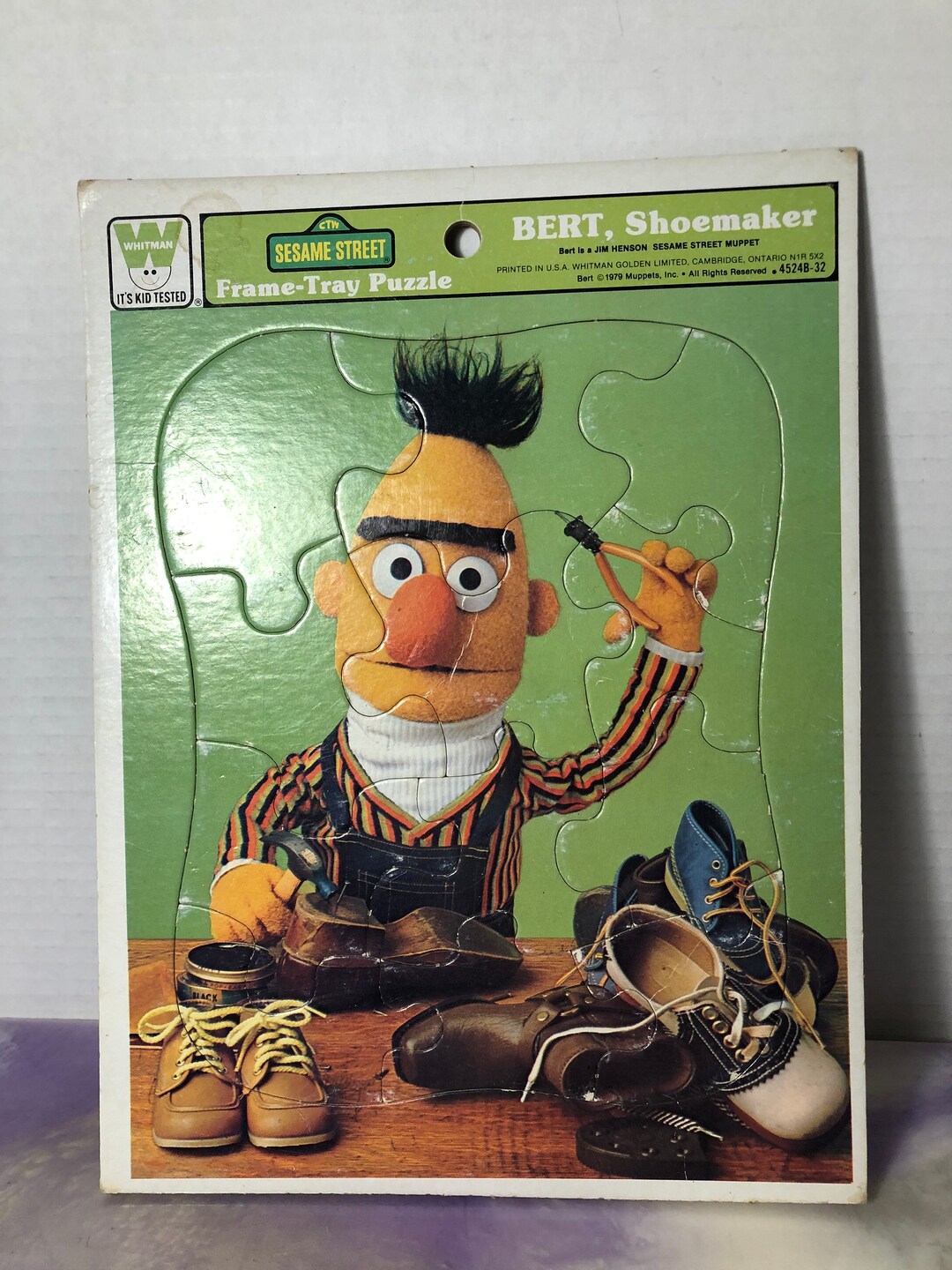 Vintage Whitman Sesame Street Frame Tray Puzzle 1970s' Bert and Ernie ...