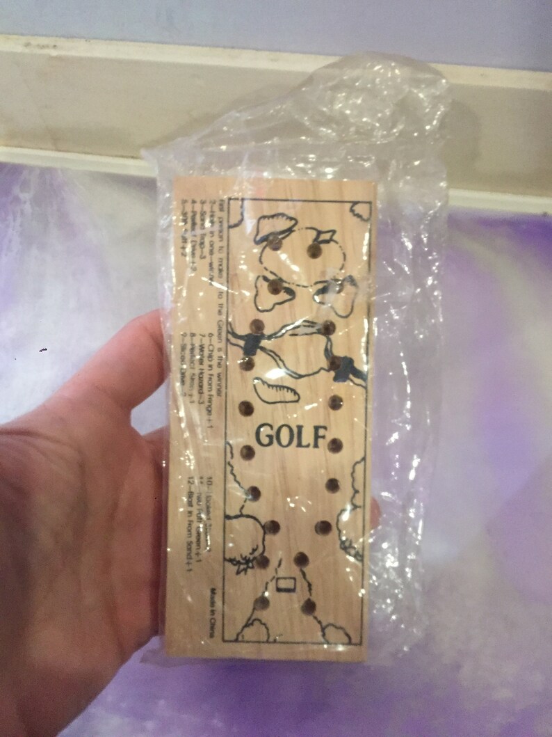 Vintage Made in China - GOLF Peg Board Game New in Package! Fun Wooden ...
