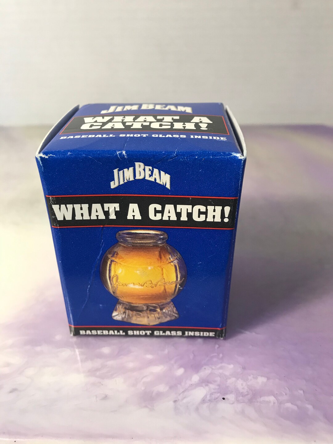 Vintage Jim Beam What a Catch Baseball Shaped Shot Glass Brand New in ...