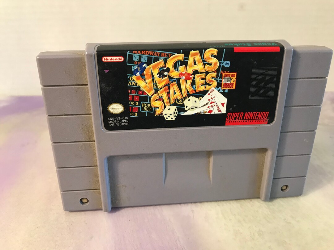 Vintage Vegas Stakes Super Nintendo SNES Video Game - Rare Vintage 90's ...
