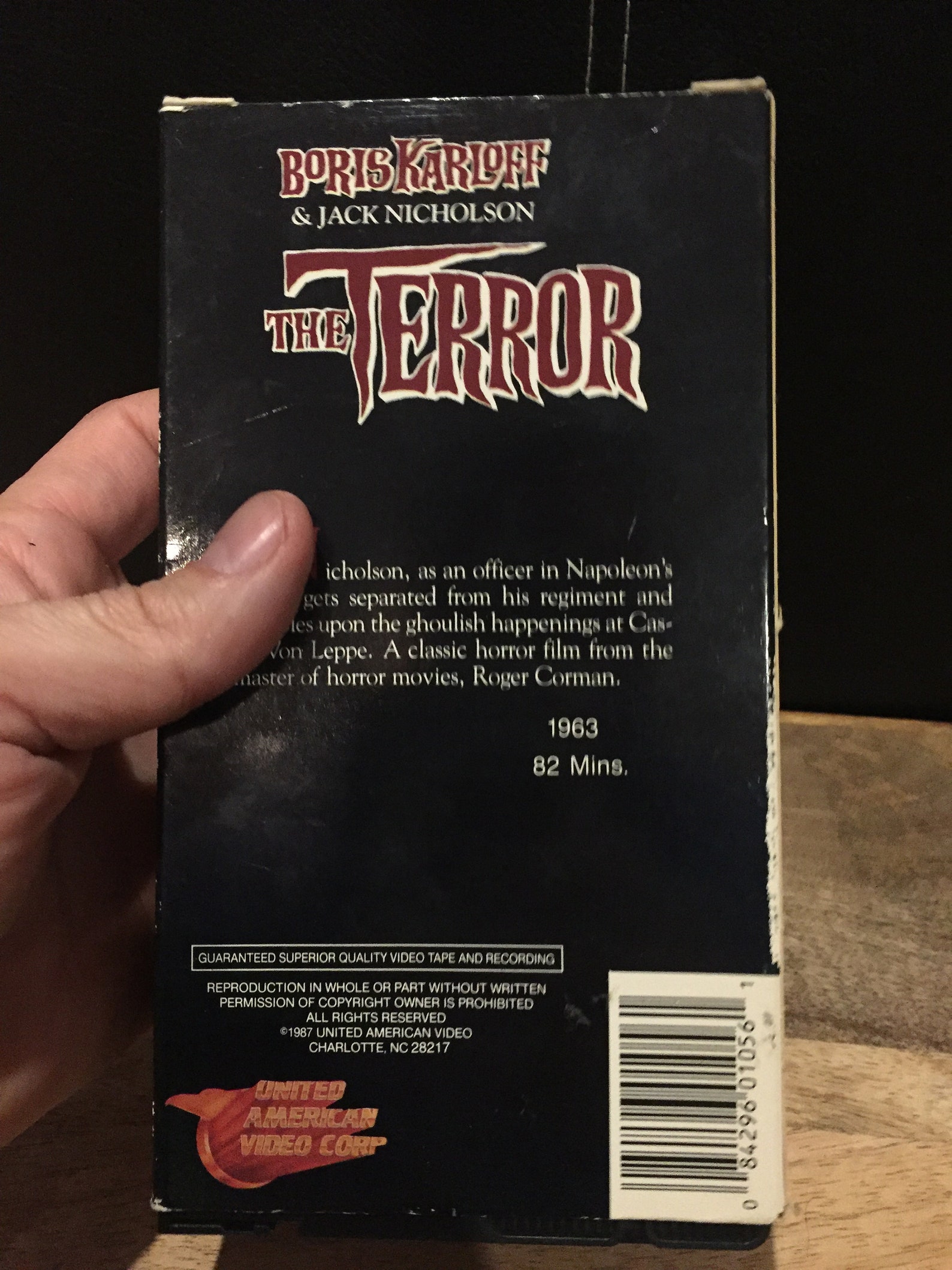 The Terror (VHS, 1987) Roger Corman, Jack Nicholson, Boris Karloff ...