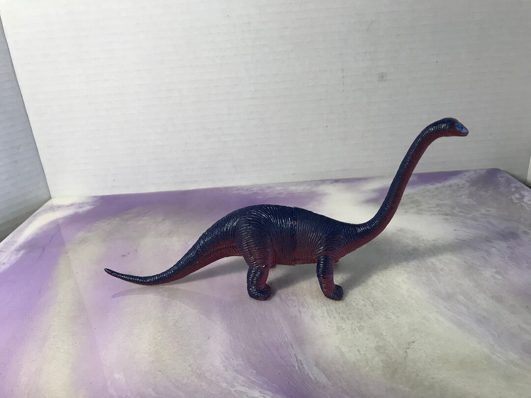 Vintage 1980s Purple / Red Apatosaurus - Made in China Dinosaur Figure ...
