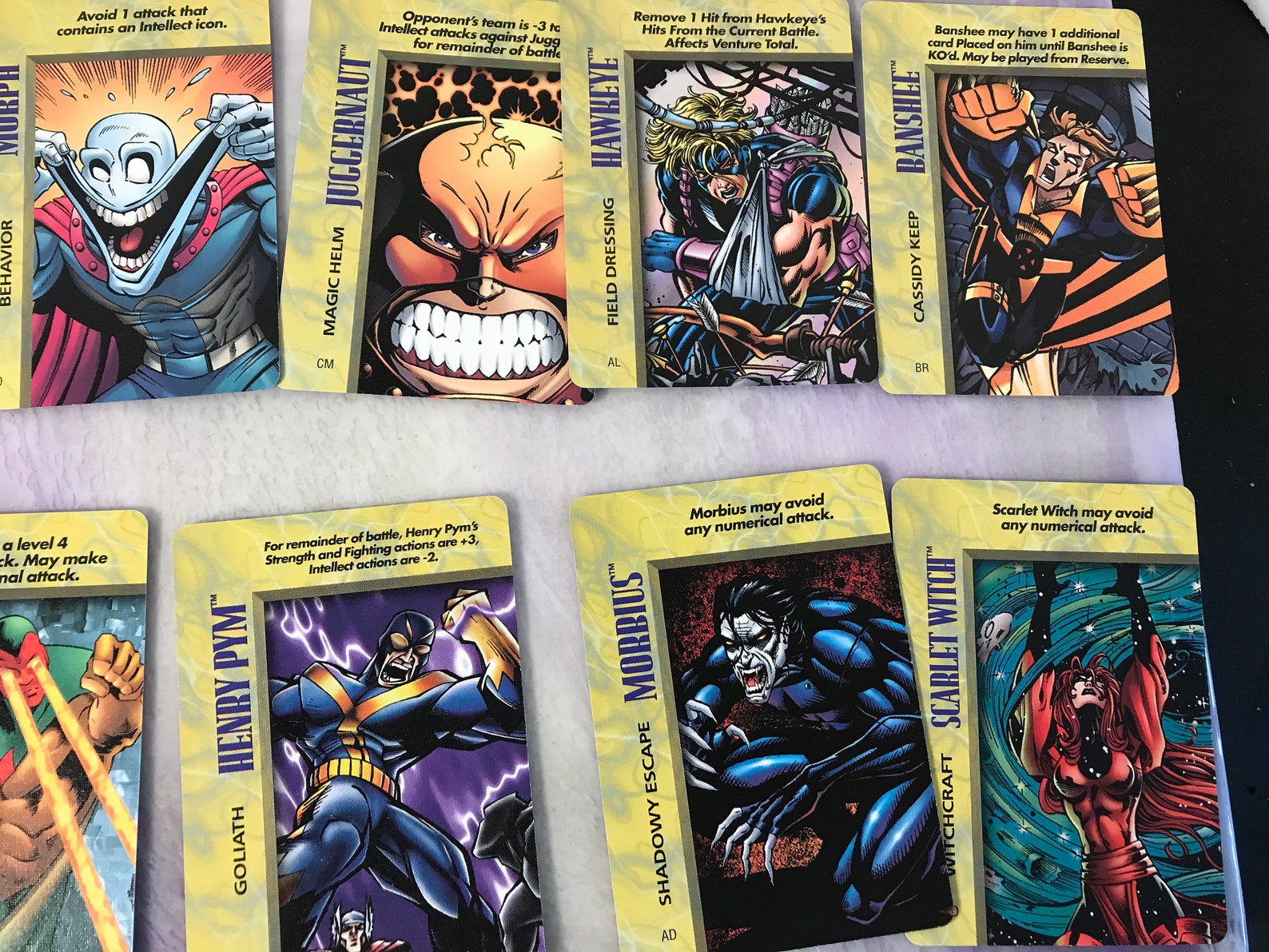 Vintage 1990s Marvel OVERPOWER Card Game 20 Card Mixed Lot - 1995 ...