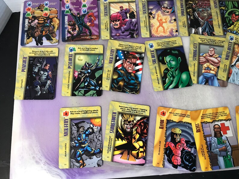 Vintage 1990s Marvel OVERPOWER Card Game 20 Card Mixed Lot - Etsy