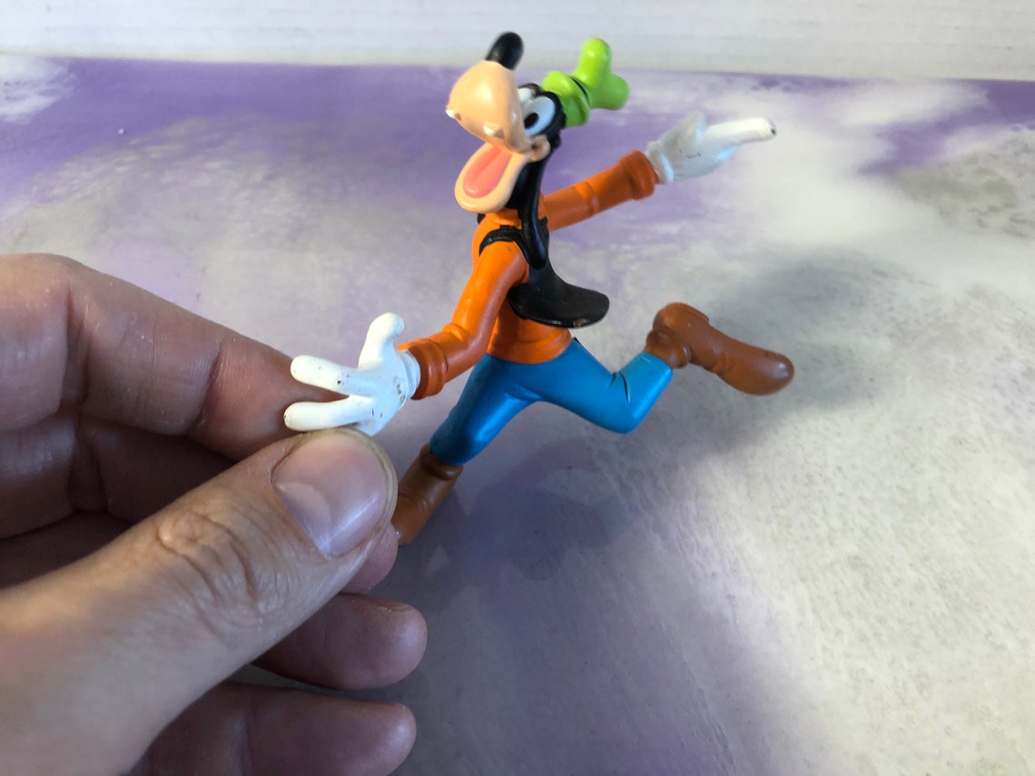 Vintage Disney GOOFY Black Vest Orange Shirt Figure PVC Cake Topper ...