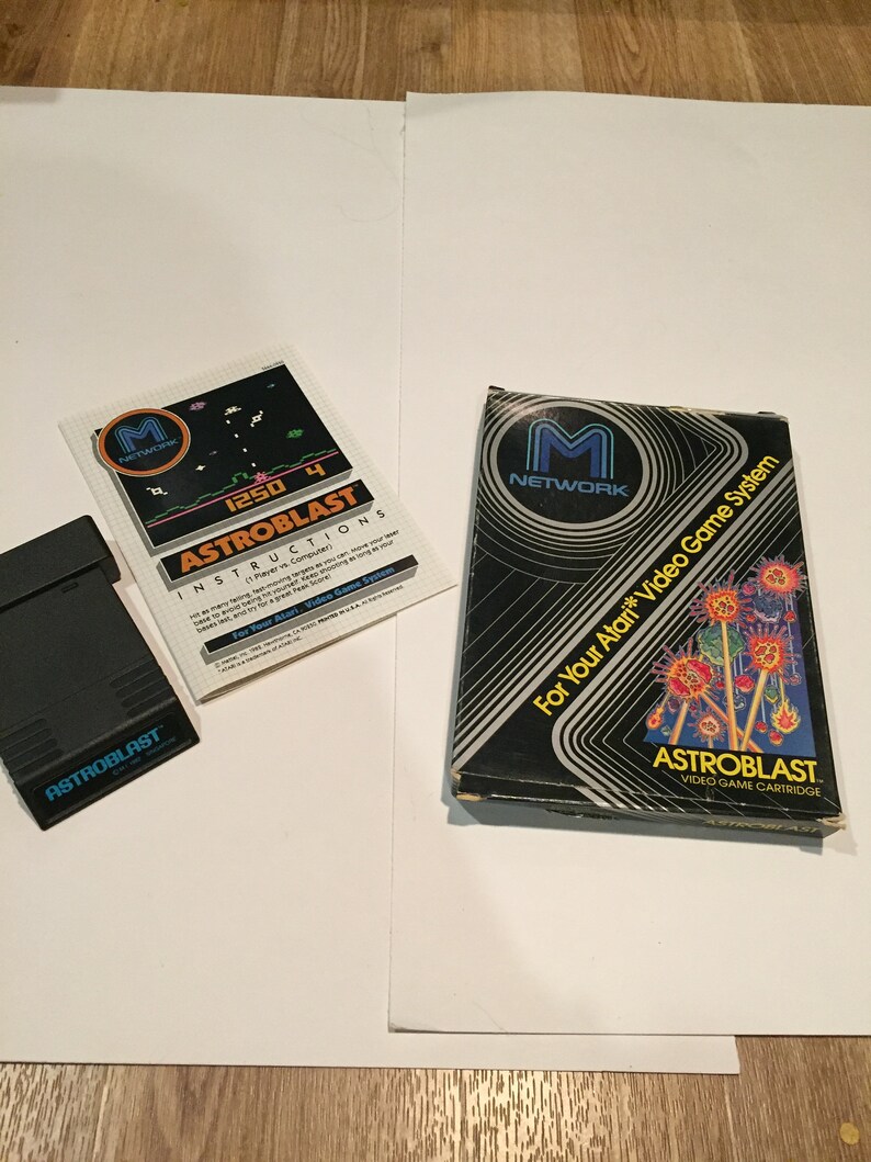 Vintage 1980s Atari Video Game System ASTROBLAST Complete in | Etsy