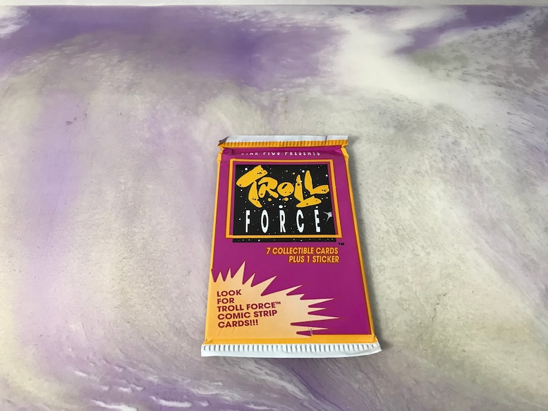 Vintage 1990's Troll Force Cartoon TV Show 1992 Trading Card Pack ...