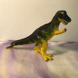 Vintage Green and Yellow T-rex Tyrannosaurus Rex Made in - Etsy
