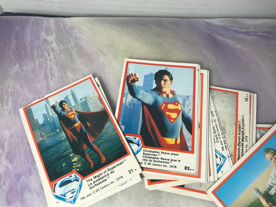 Vintage 1980's Superman the Movie Trading Card Lot | Etsy