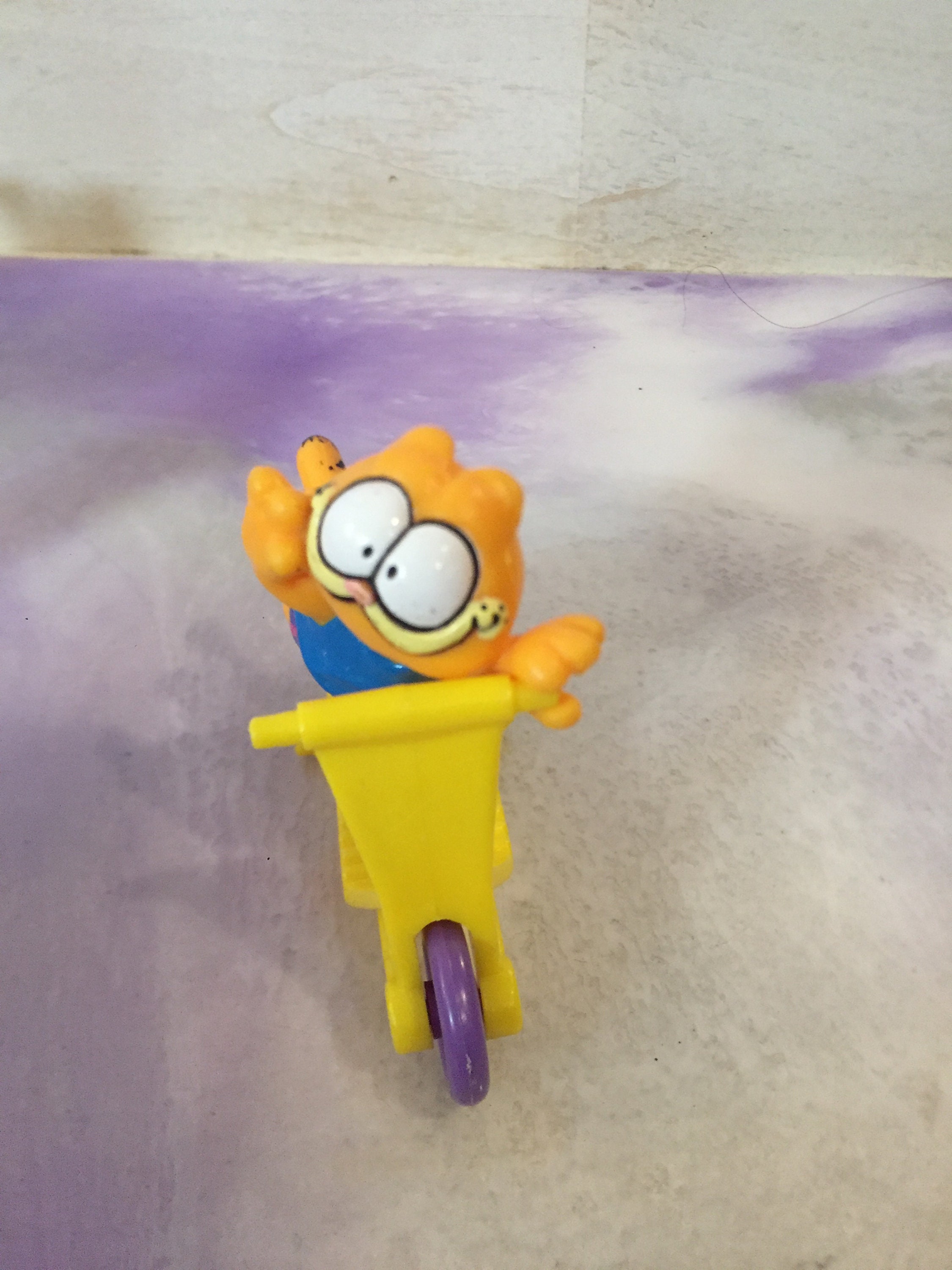 Vintage 1980's Garfield PVC Figure Scooter Complete | Etsy