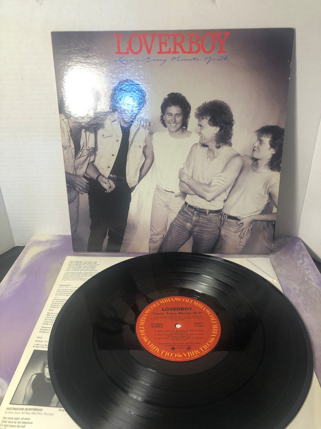 Vintage Album Record 1980's Loverboy - Lovin Every Minute of It Vintage ...