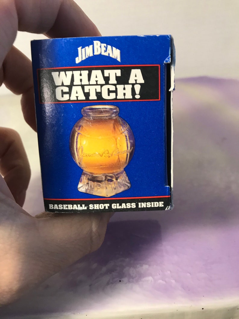 Vintage Jim Beam What a Catch Baseball Shaped Shot Glass | Etsy