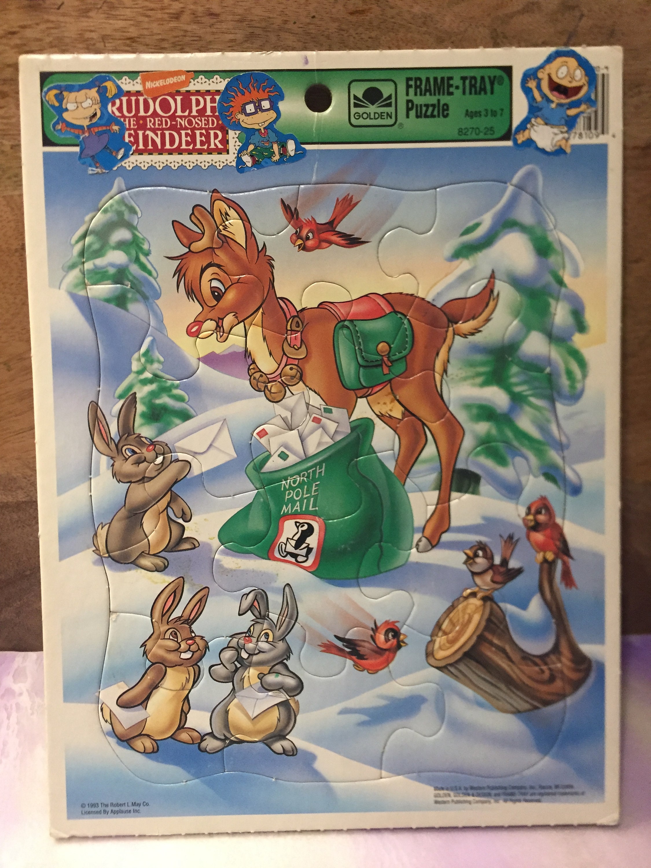 Vintage Frame Tray Puzzle 1990s' Rudolph the Red Nosed Reindeer ...