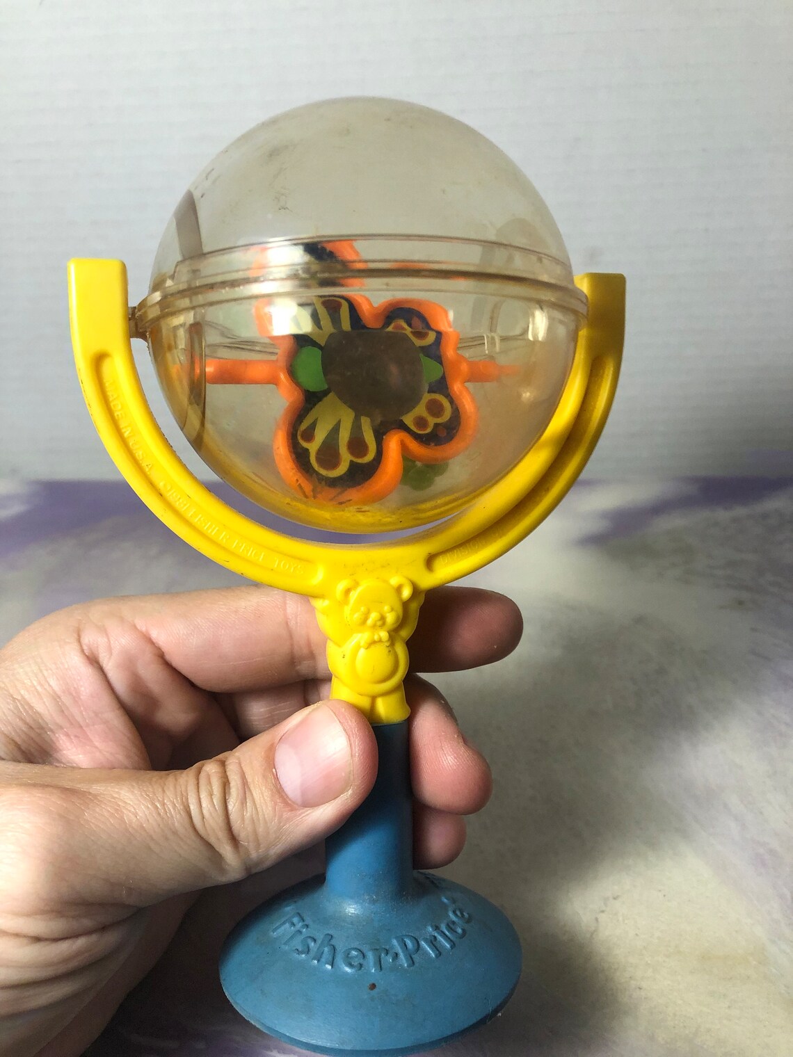 Vintage 1980's Fisher Price Baby Rattle Suction Cup Toy - Etsy