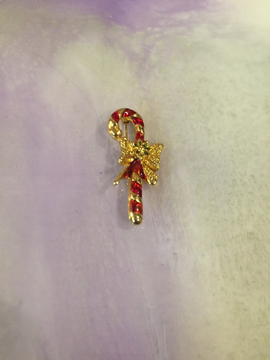 Vintage Christmas Candy Cane Lapel Pin - Decoration - Decorative ...