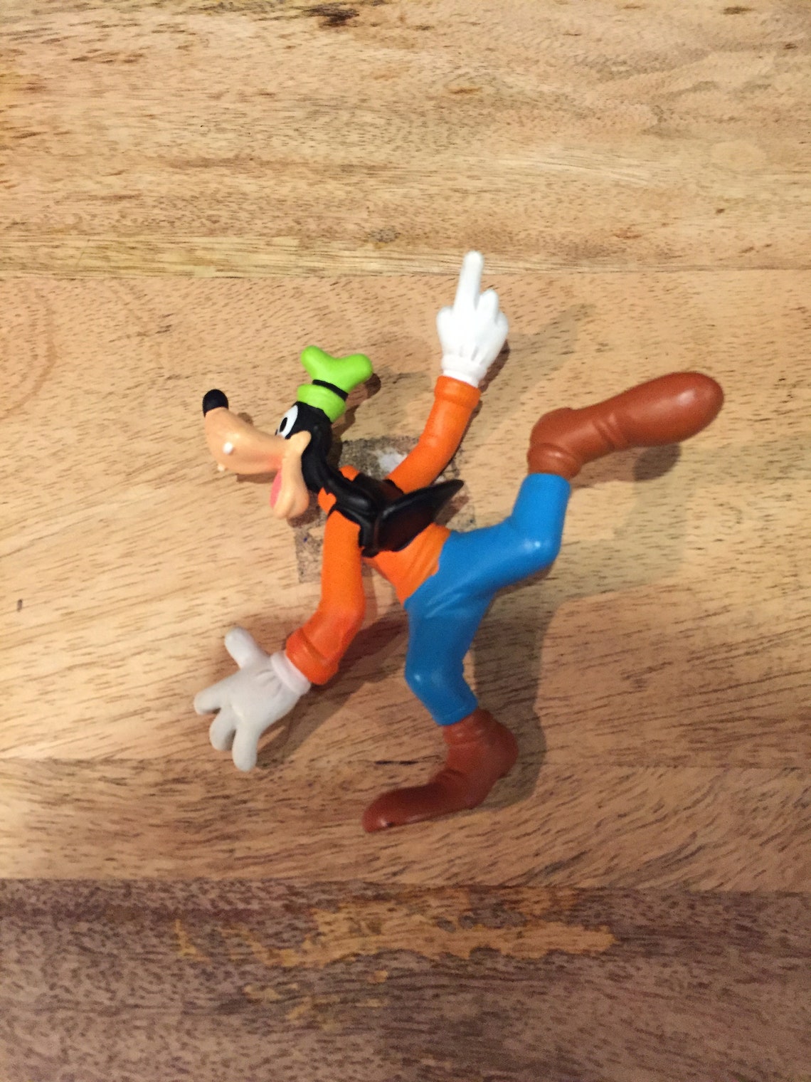 Vintage Disney GOOFY Black Vest Orange Shirt Figure PVC Cake Topper ...