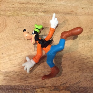 Vintage Disney GOOFY Black Vest Orange Shirt Figure PVC Cake Topper ...