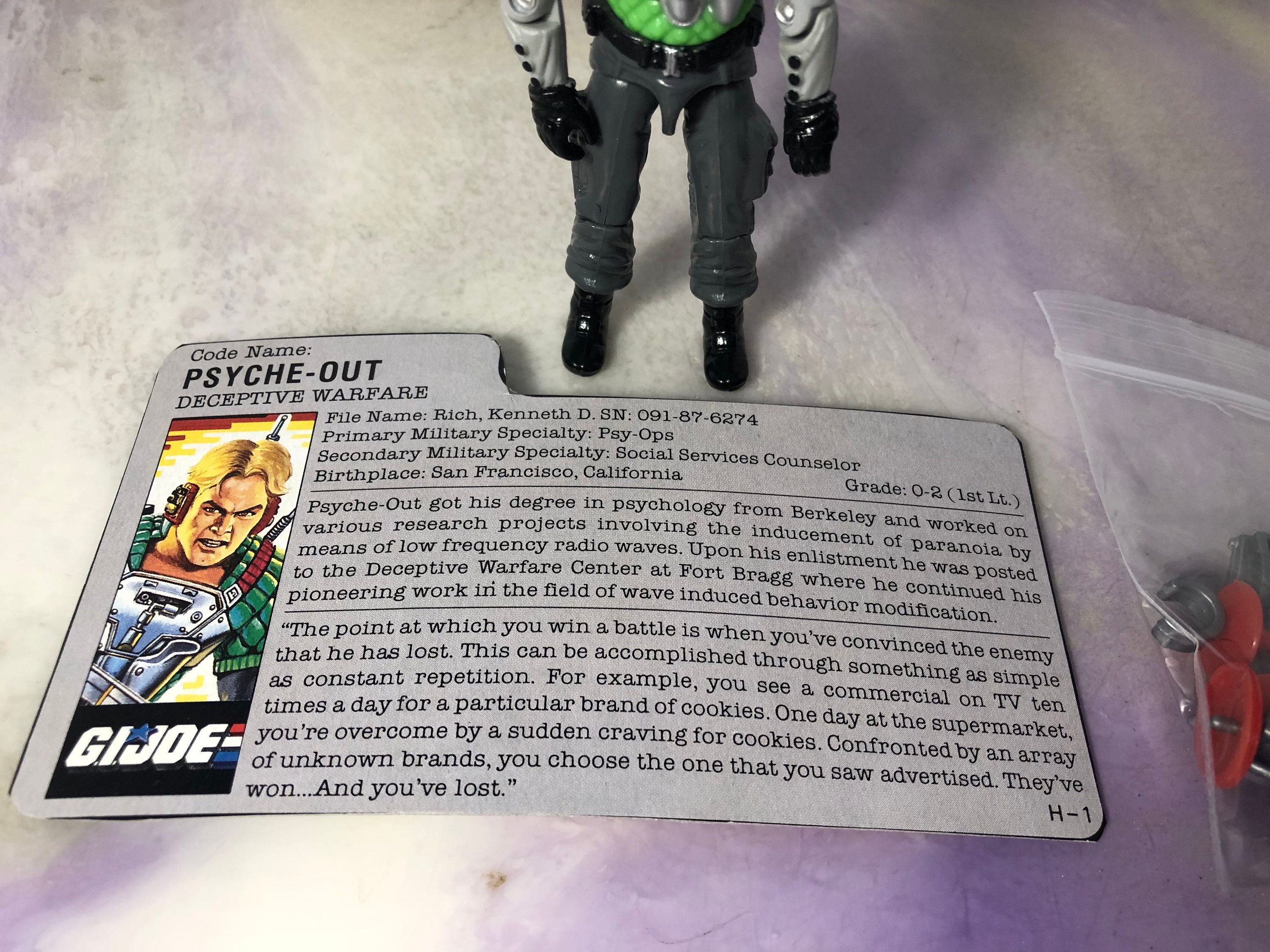 Action Figures Toys & Games Toys Vintage 1987 GI Joe Cobra PSYCHE-OUT ...