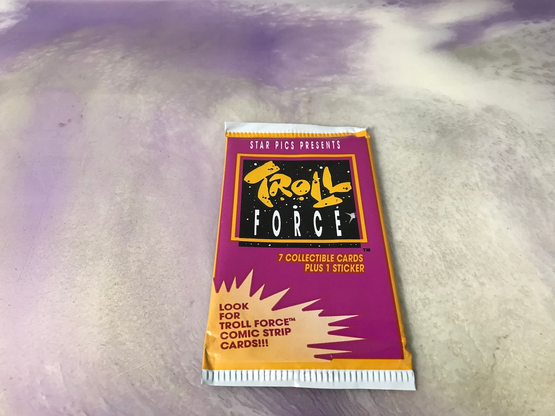 Vintage 1990's Troll Force Cartoon TV Show 1992 Trading Card Pack ...