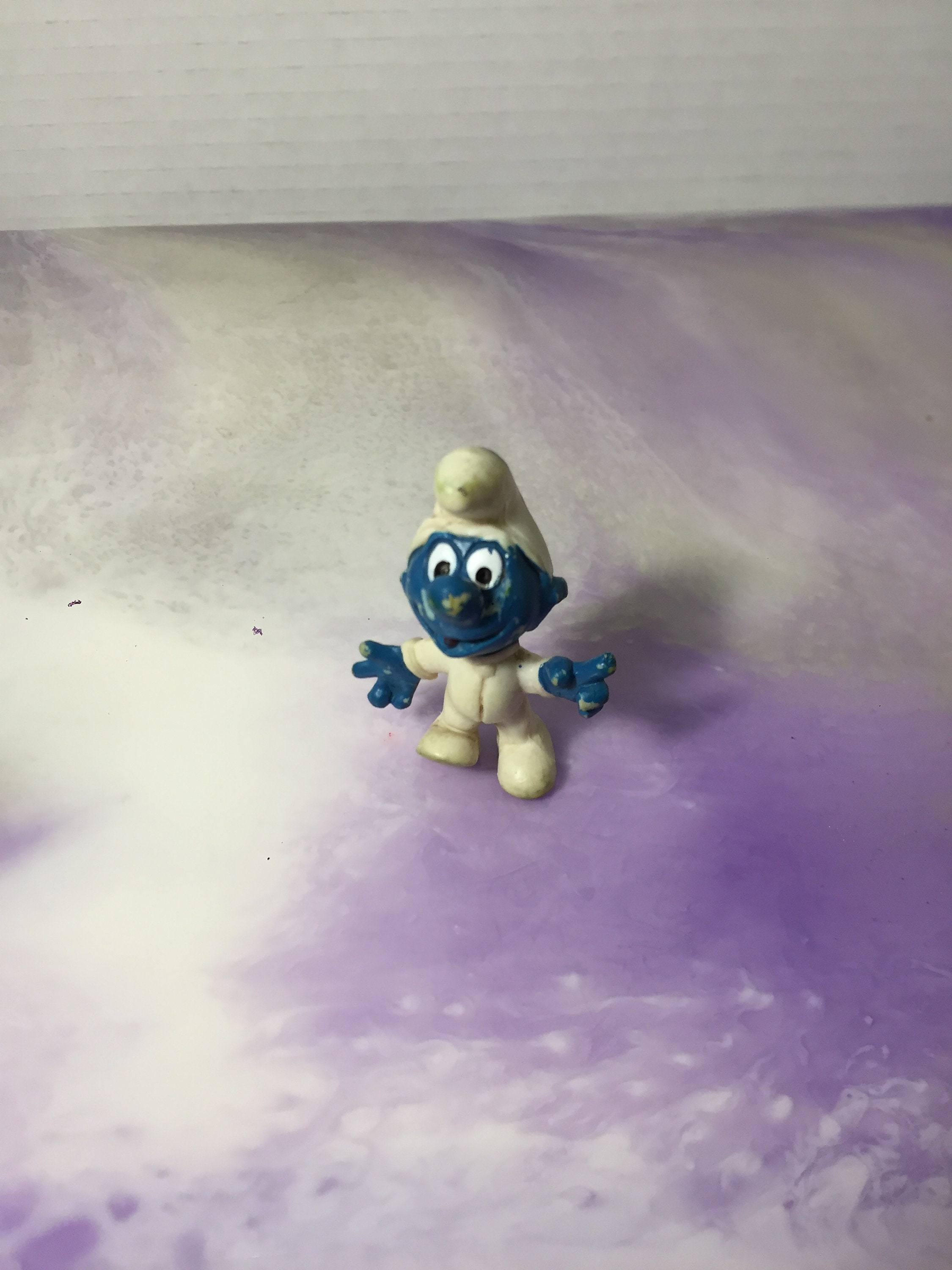 Vintage SMURFS Smurf smurf White Outfit Figure PVC Cake - Etsy