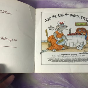 Vintage Golden - Mercer Mayer - Just Me and My Babysitter - 90's Kid's ...