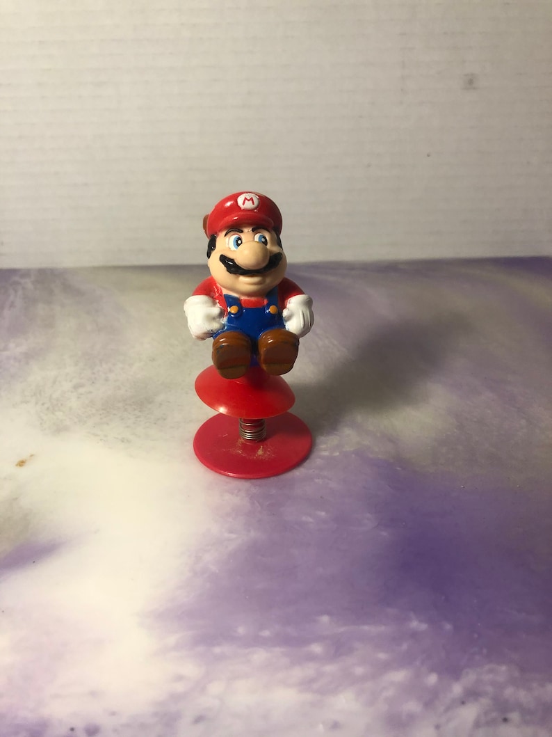 Vintage 1989 Super Mario Brothers Mario Spring Loaded Toy | Etsy