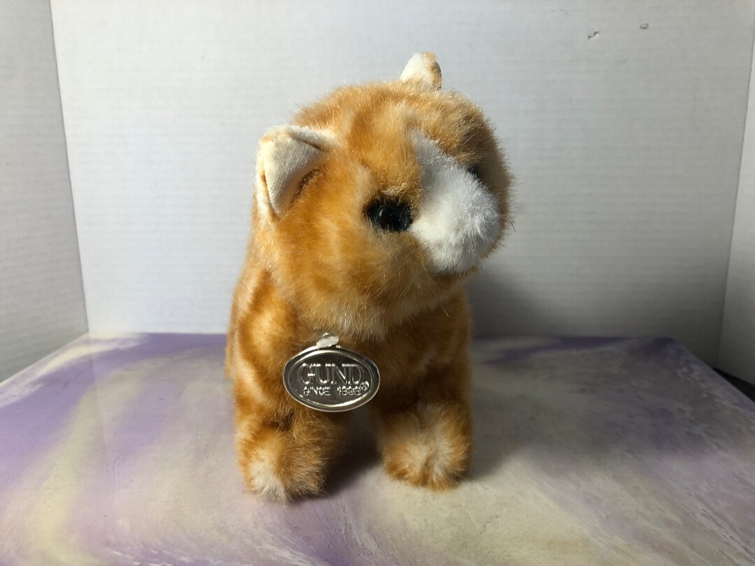 VINTAGE Tabby Cat 8 Gund 1986 Plush Stuffed ANIMAL TOY Lovey Super Cute ...
